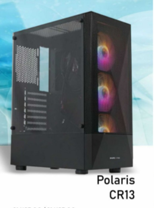 GABINETE ATX GAMER POLARIS CR13 450W LED VIDRIO TEMPLADO HALION GAR:3 MESES | TECNOLOGIAS SIGTEL SAC