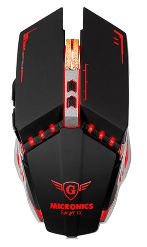 MOUSE WIFI RECARGABLE RANGER RX MIC M822x 7LEDS 7B MICRONICS ...