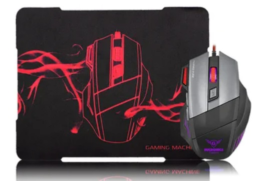 MOUSE GAMER LUMIERE MIC M811p MOUSE+PAD GAMER USB 4LEDS 7B 3200DPI ...