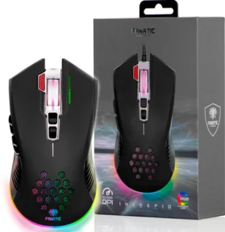 MOUSE GAMER INTREPID FTN GM8001 MOUSE GAMER USB RGB DPI 10K 8B ...