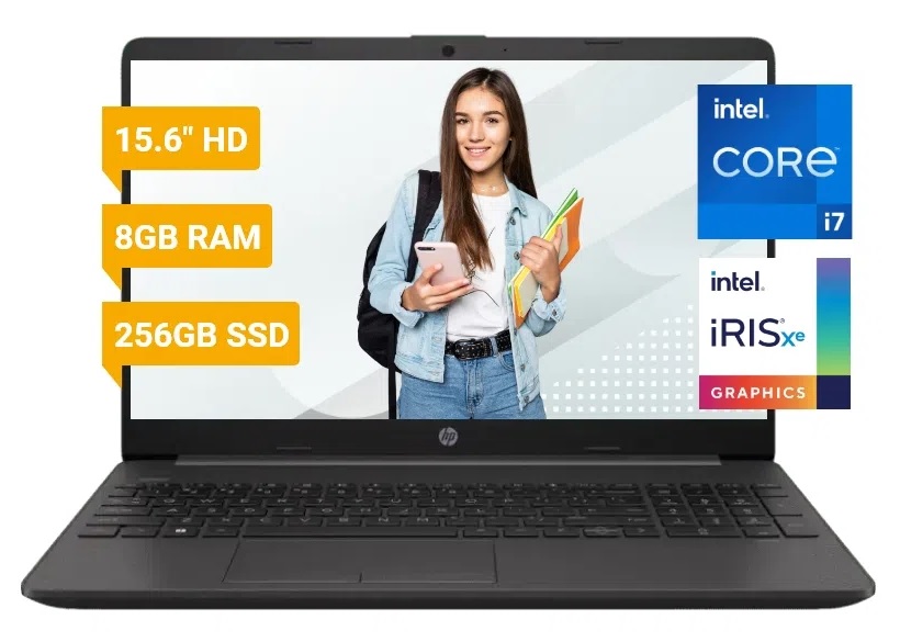 LAPTOP HP 250 G8 I7-1165G7, RAM 8GB, SSD 256GB, 15.6 HD GAR: 12 MES-HP ...