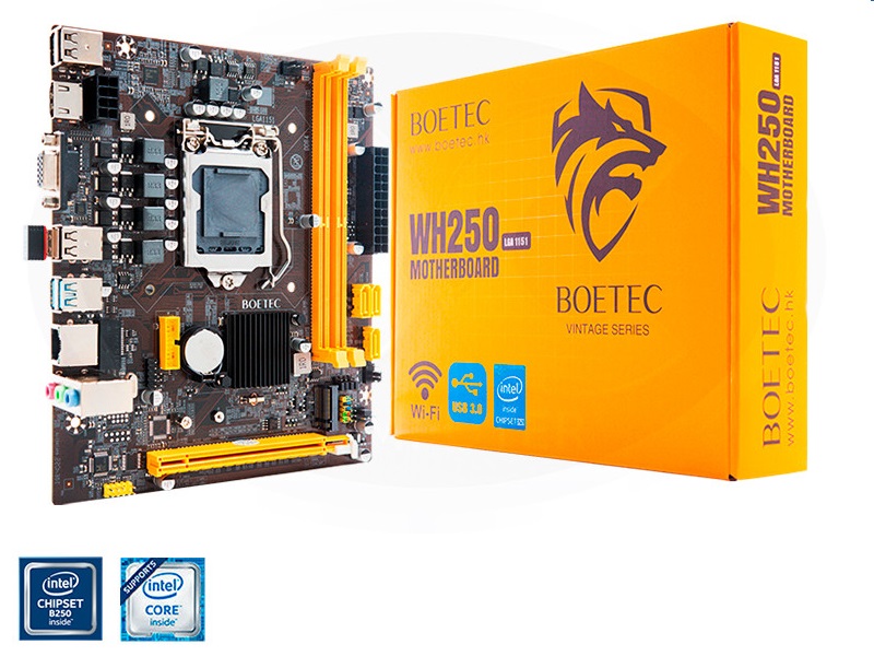 PLACA BOETEC WH250 M.2, 6TA-9NA GEN, DDR4, LGA1151,WIFI, GAR: 12 MESES ...