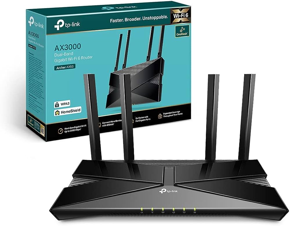 ROUTER TP-LINK ARCHER AX53 WIFI 6 AX3000 DUAL BAND GIGABIT GAR: 12 ...