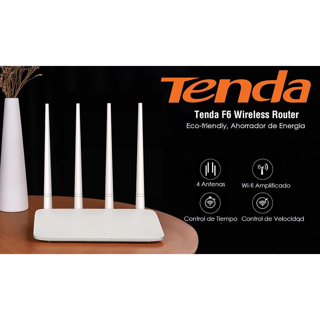ROUTER INALAMBRICO F6 DE 300 MBPS, 2.4GHZ, TENDA GAR: 12 MESES ...