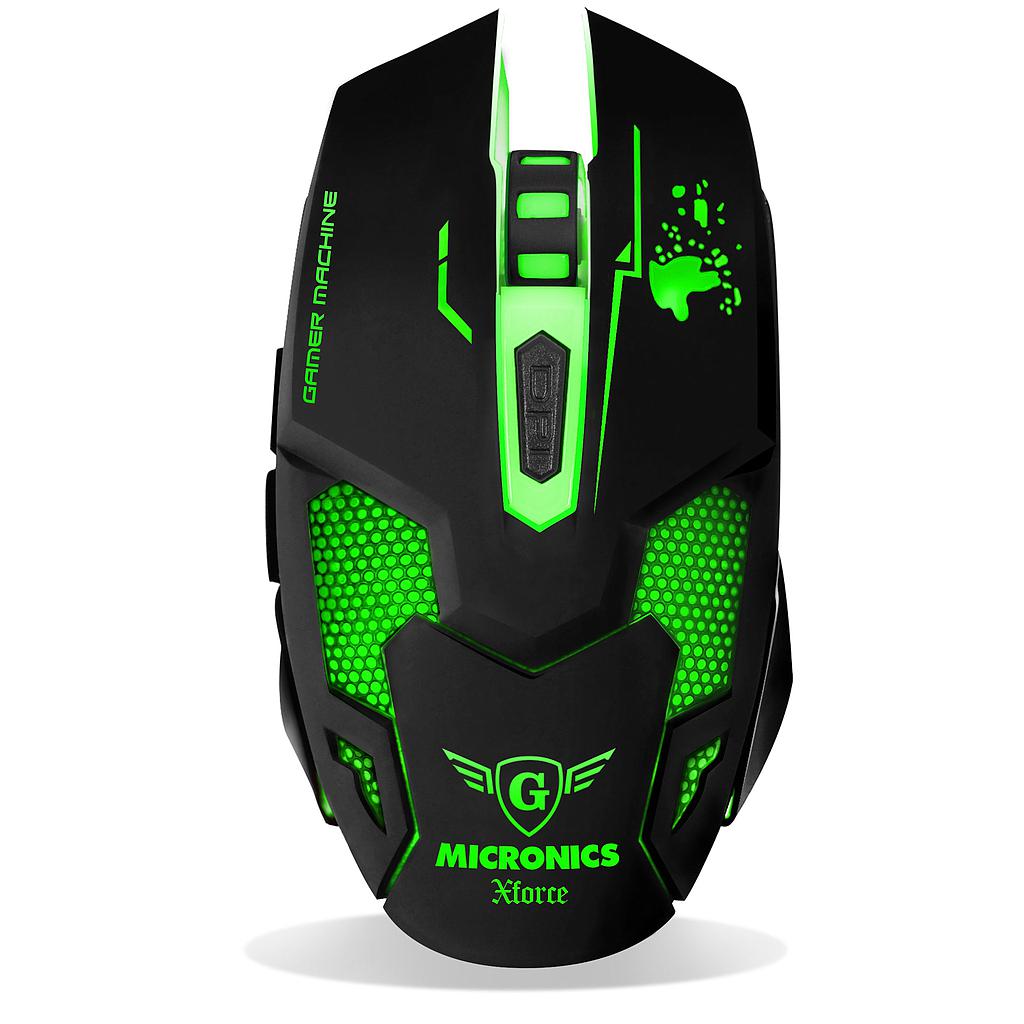 MOUSE GAMER CABLE XFORCE (SX) MIC M837 7LEDS 6B 3200DPI MICRONICS GAR ...