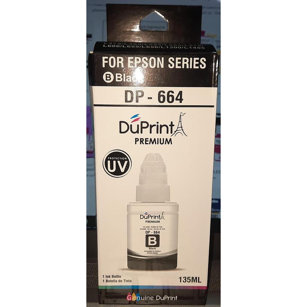 TINTA COMPATIBLE 664 DUPRINT EPSON BLACK 135 ML | TECNOLOGIAS SIGTEL SAC